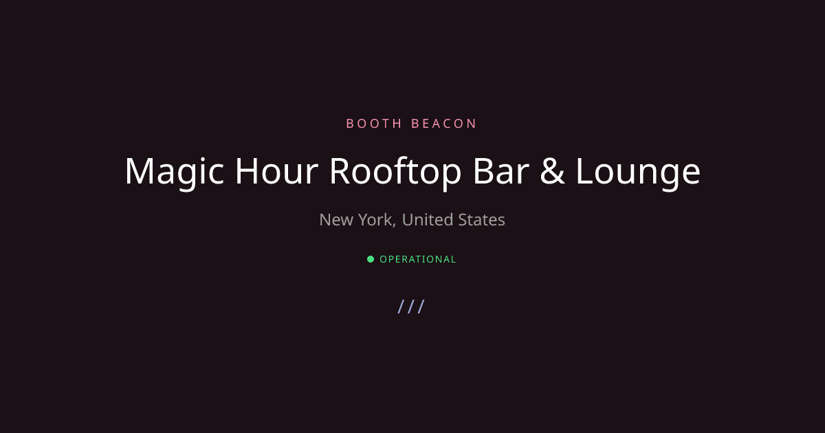 New York Analog Photo Booth - Magic Hour Roofto... | Booth Beacon