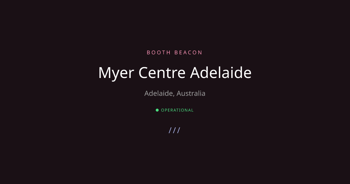Adelaide Analog Photo Booth - Myer Centre Adelaide | Booth Beacon