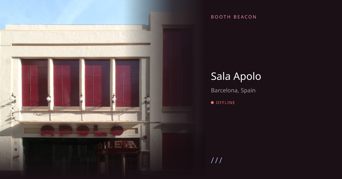Barcelona Analog - Sala Apolo | Booth Beacon